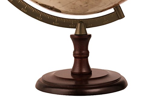 Replogle Superior- Bronze Metallic Desktop World Globe, Raised Relief (12"/30cm diameter) made in USA