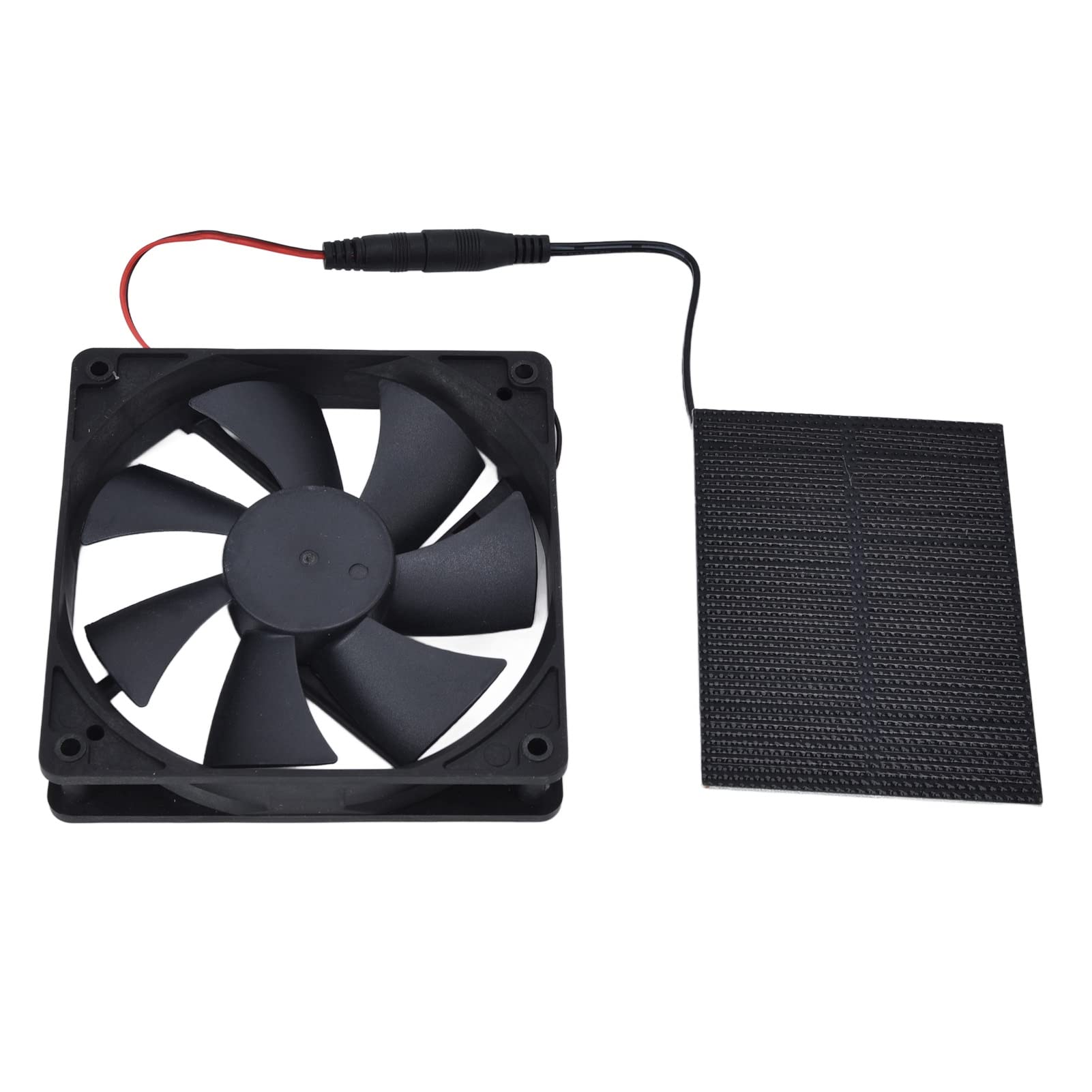 Yosoo 3W Portable Solar Fan, Ventilation Fan Kit with Solar Panel, Automatic Control Fan for Dog Chicken House Quietly Cools and Ventilates