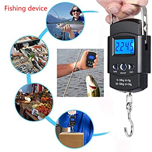 Tuimiyisou Fish Hook Remover Combo Kit Digital Fish Scale Handheld Electronic Floating Fish Clamp Fishing Lanyard Hook Removal Kit Blue 1 Set Fishing Accessories-Tools