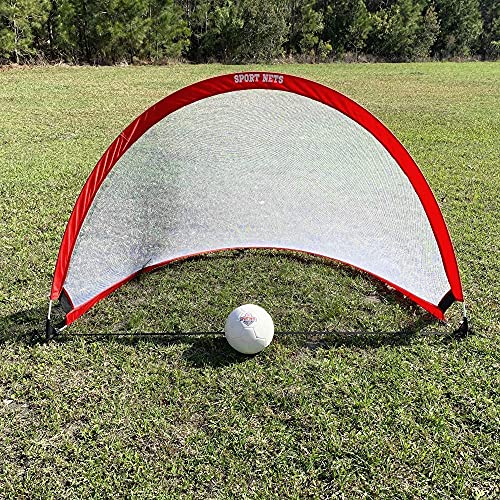 Pop Up Soccer Goals for Kids (2 Goal Set, 6 FT) with Carry Bag, Easy Set Up and Take Down, Quick Assembly, Lightweight and Foldable Design for Instant Game Time Fun