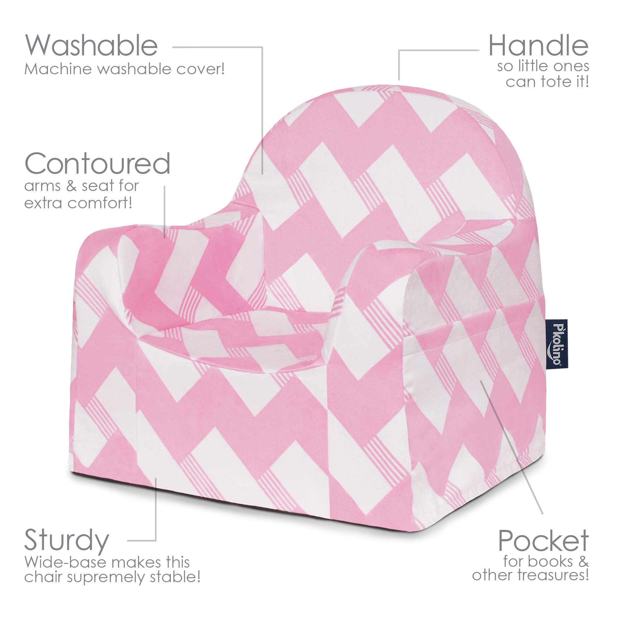 P'Kolino Children's Chair, Zigzag Pink