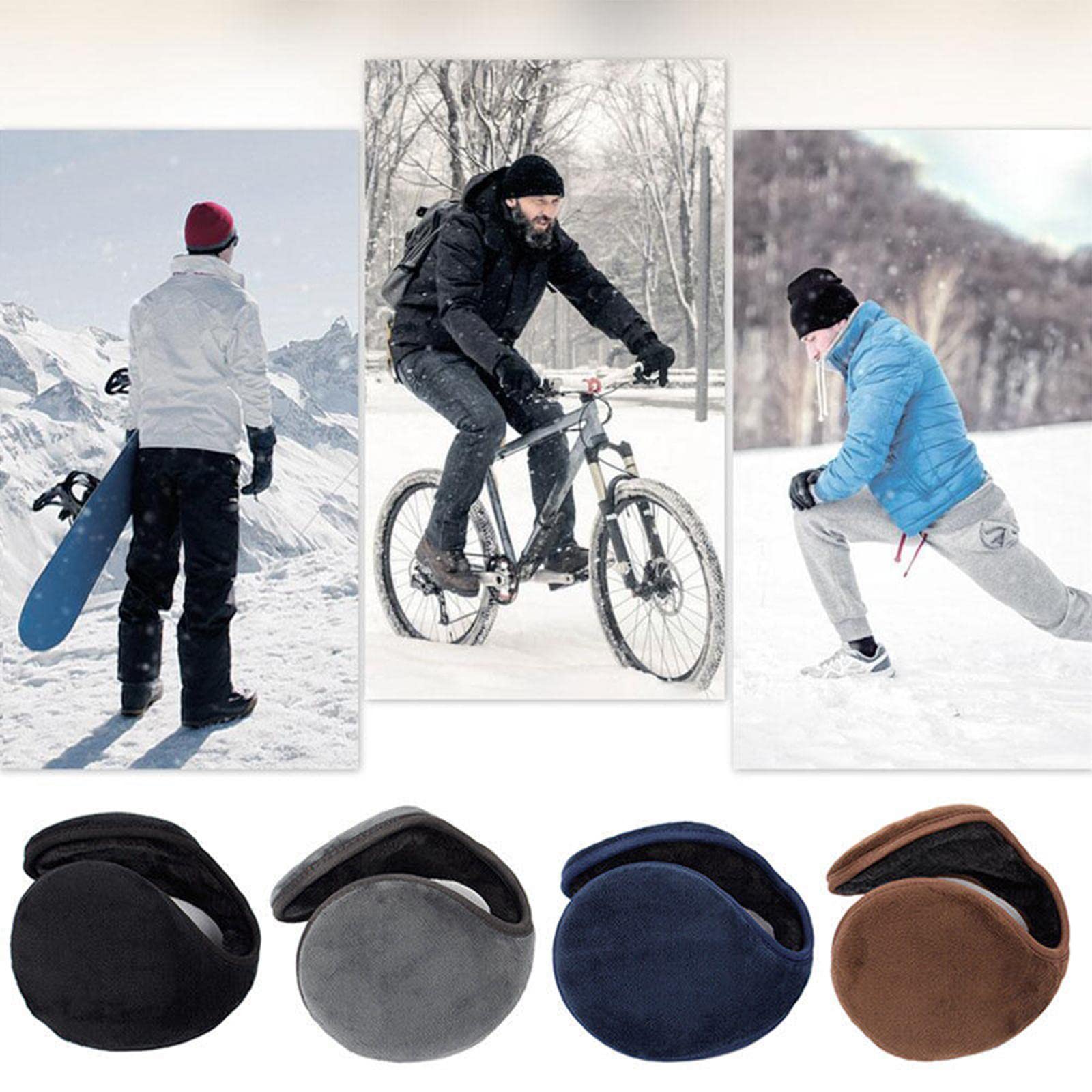 Unisex Foldable Winter Earmuffs Foldable WinterWindproof Thickened Ear Warmer Earmuffs for Outdoor - Behind The Head Earmuffs