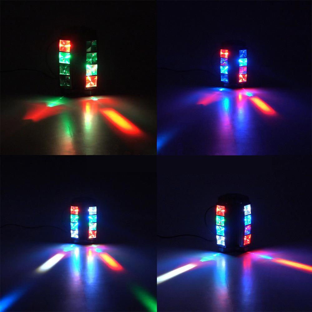 Spider Moving Head Light 8x10W LEDs Beam DJ Lights RGBW Sound Activated and DMX-512 Control for Party Pub Disco Show Wedding Event Stage Lighting (2Pack)
