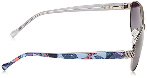 Vera Bradley Women's Marlene Polarized Aviator Sunglasses, Butterfly by, 56