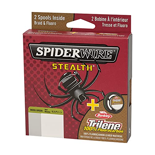 Spiderwire Berkley FireLine® Superline, Moss Green/Clear, 8lb | 3.6kg, 125yd | 114m Fishing Line, Suitable for Freshwater Environments