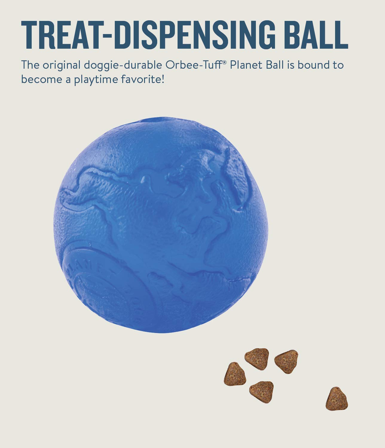 Planet Dog Orbee-Tuff Planet Ball Royal Blue Treat-Dispensing Dog Toy, Medium