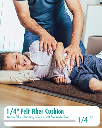 Non Slip Rug Pad Rug Gripper - 2x3 Feet 1/4β Extra Thick Felt Under Rug for Area Rugs and Hardwood Floors,Super Cushioned Carpet Non Skid Padding