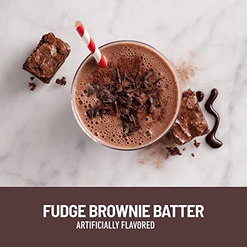 SlimFast Keto Meal Replacement Powder, Fudge Brownie Batter, Low Carb with Whey & Collagen Protein, 10 Servings (Pack of 2) (Packaging May Vary)