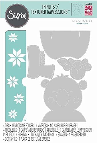 Sizzix Christmas Thinlits Die Set Cozy Bear