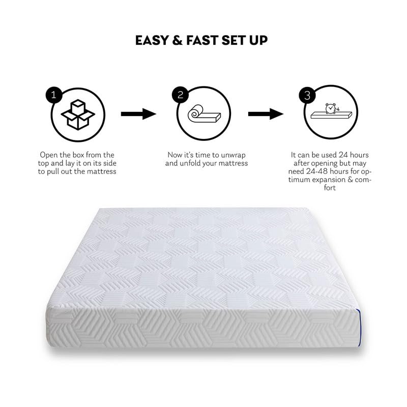 PONNYC 12 Inch King Size Mattress Gel Memory Foam Mattress Double Mattress,Pressure-Relieving and Cooling Bed,Medium-Plush Mattress & Low Motion Transfer,Certipur-US Certified,King