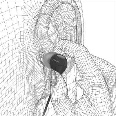 PHILIPS UpBeat SHB3595 Wireless Headphones, with up to 6 hours of playtime, in-line Mic - Black