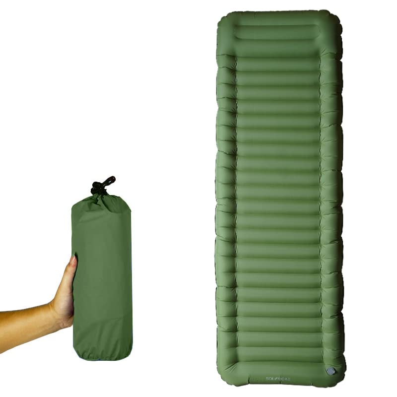 SOLIFUGAE Camping Mattress-Thickness Pillow Infltable Pad-Waterproof Tent Bed