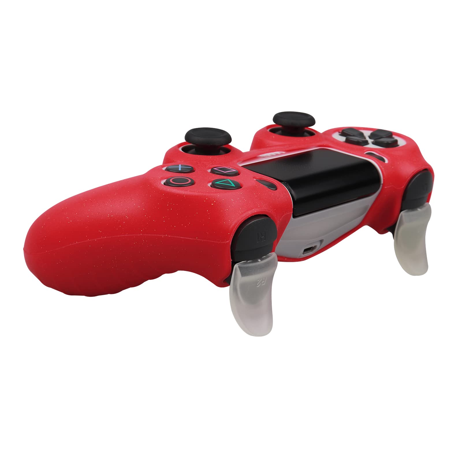 ROTOMOON PS4 Glitter Silicone Controller Skins with 8 Thumb Grips & L2 R2 Trigger Protector, Sweat-Proof Anti-Slip Controller Cover Skin Protector Compatible with Playstation 4 Slim/Pro Controller…