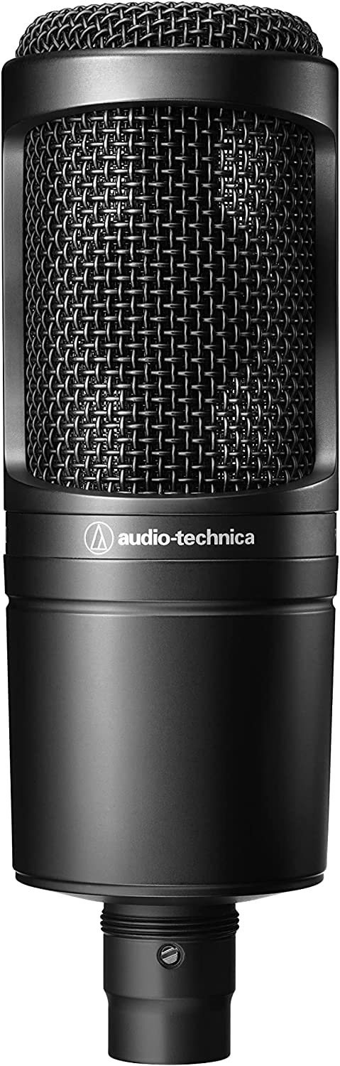 Sony MDR7506 Professional Large Diaphragm Headphone and Audio-Technica AT2020 Cardioid Condenser Studio XLR Microphone Bundle