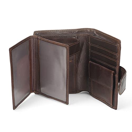 ZCMEB Men's Wallet Clutch Buckle Short Wallet