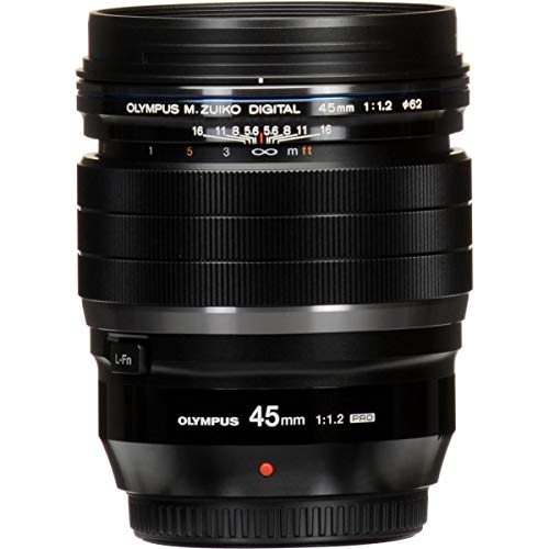 OM SYSTEM OLYMPUS M.Zuiko Digital ED 45mm F1.2 PRO For Micro Four Thirds System Camera, Ultra Bright F1.2 lens, Weather Sealed Design, MF Clutch, L-Fn Button