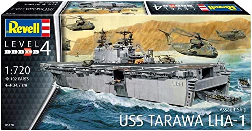 Revell RV05170 Assault Ship USS Tarawa LHA-1 Plastic Model kit, 1:720