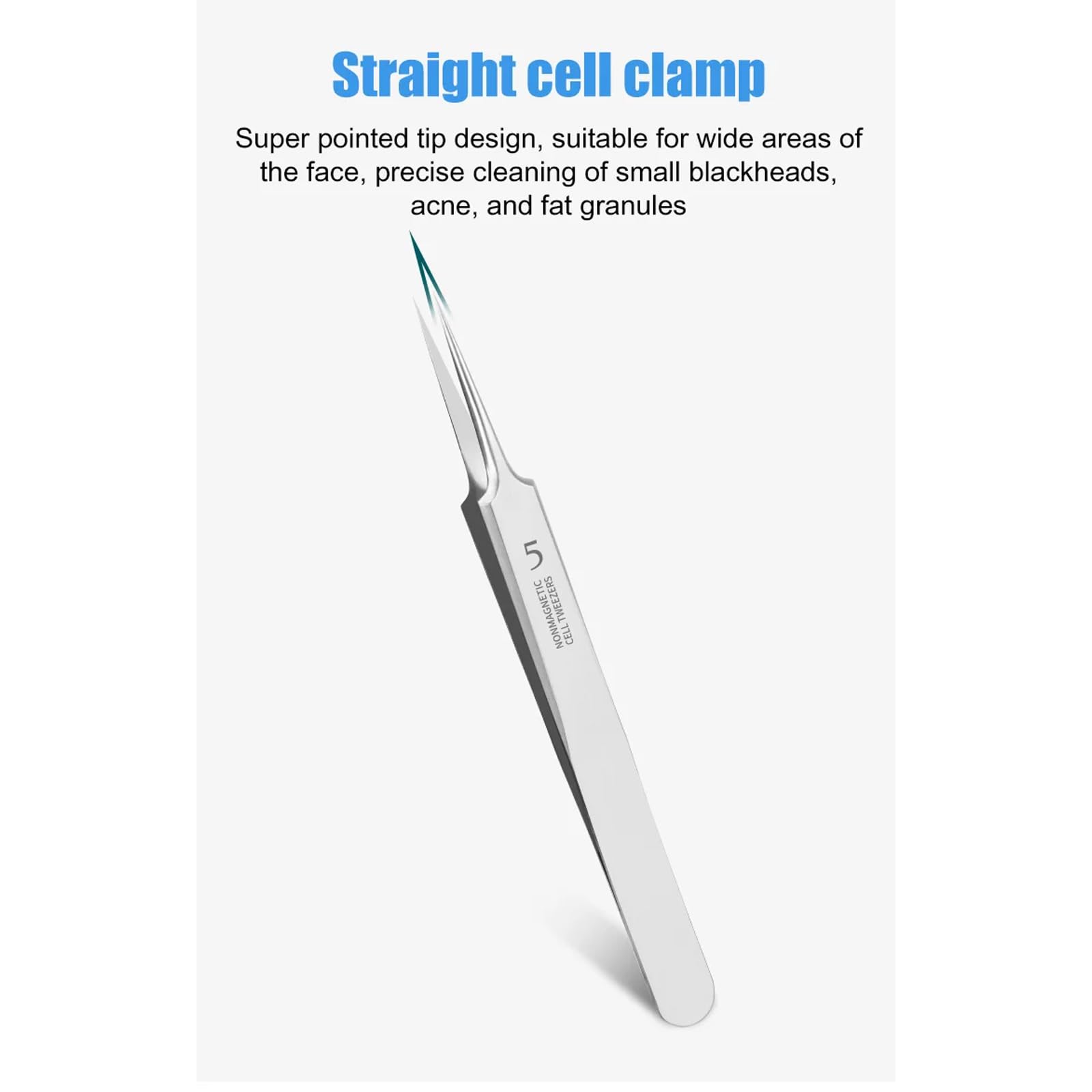Professional Facial Blackhead Remover Tweezer 3 Pcs Set Precision Face Tool Kit for Whiteheads Stainless Steel Makeup Tools