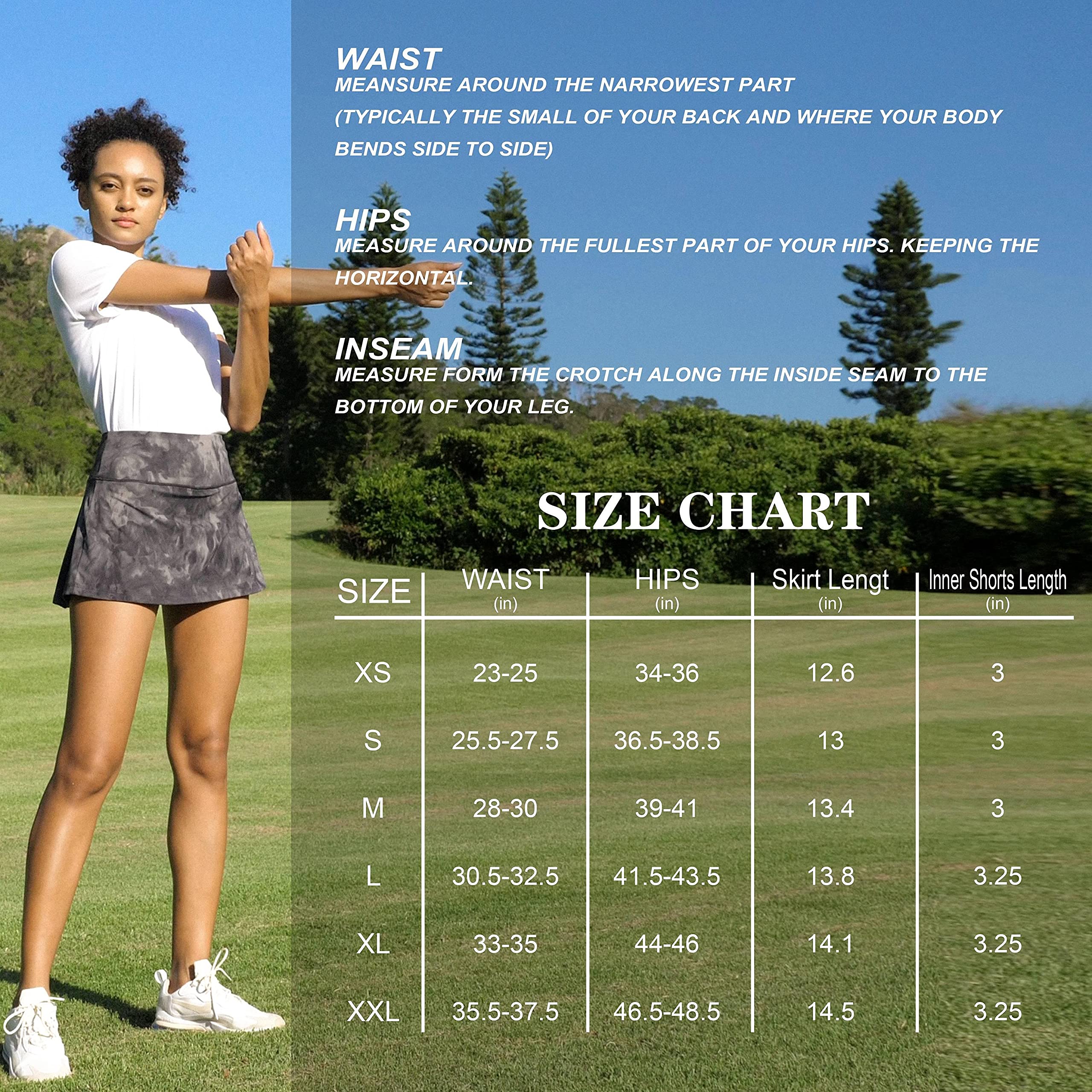Soothfeel Pleated Tennis Skirt for Women with Pockets Women's High Waisted Athletic Golf Skorts Skirts for Workout Running(White, M)