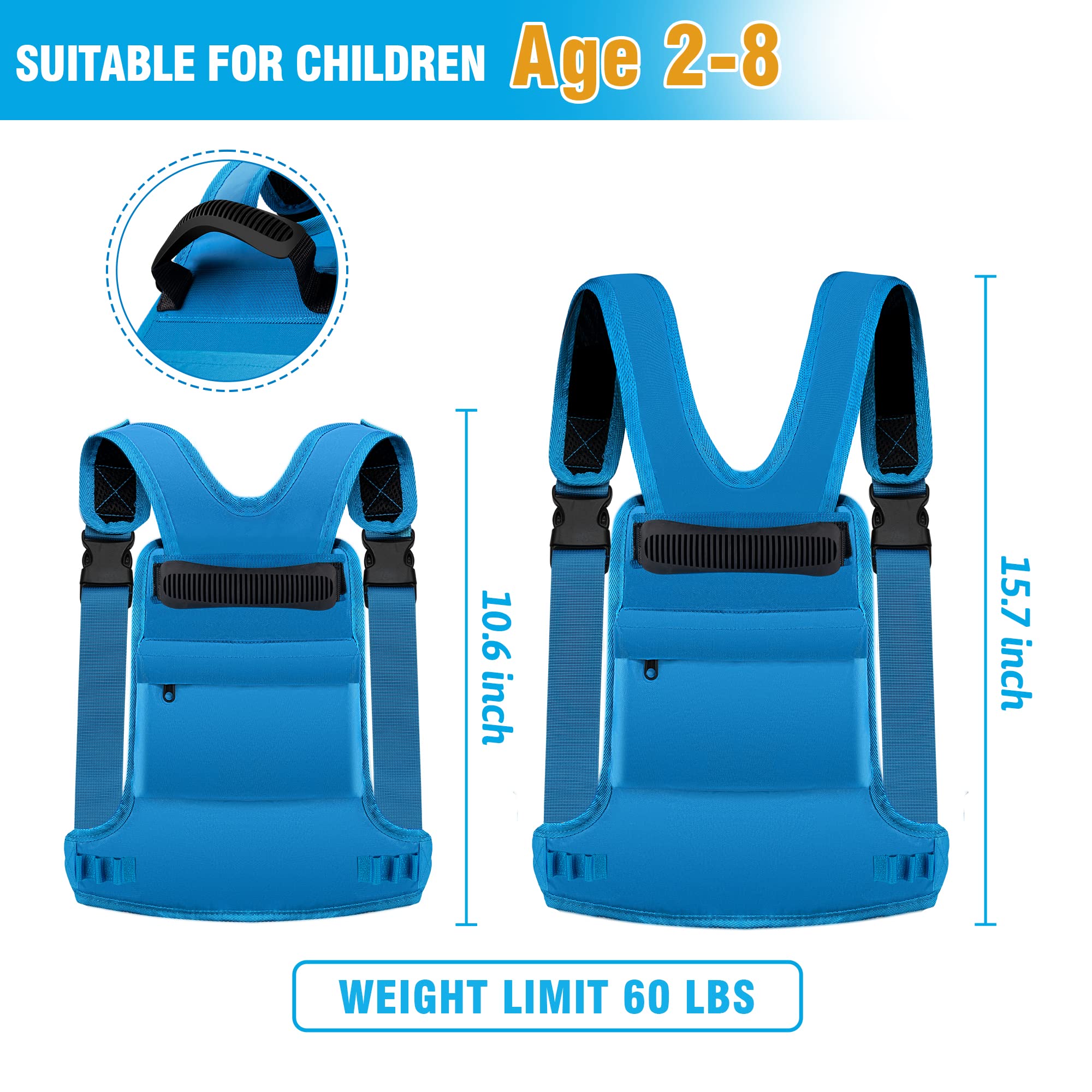 Ski Harness for Kids - Toddler Snowboard Safety Leash Backpack Training Equipment for Beginners to Control The Speed