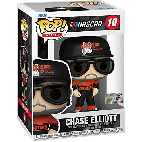 POP NASCAR: Chase Elliot [Hooters Racing] Funko Pop! Vinyl Figure (Bundled with Compatible Box Protector Case), Multicolor, 3.75 inches