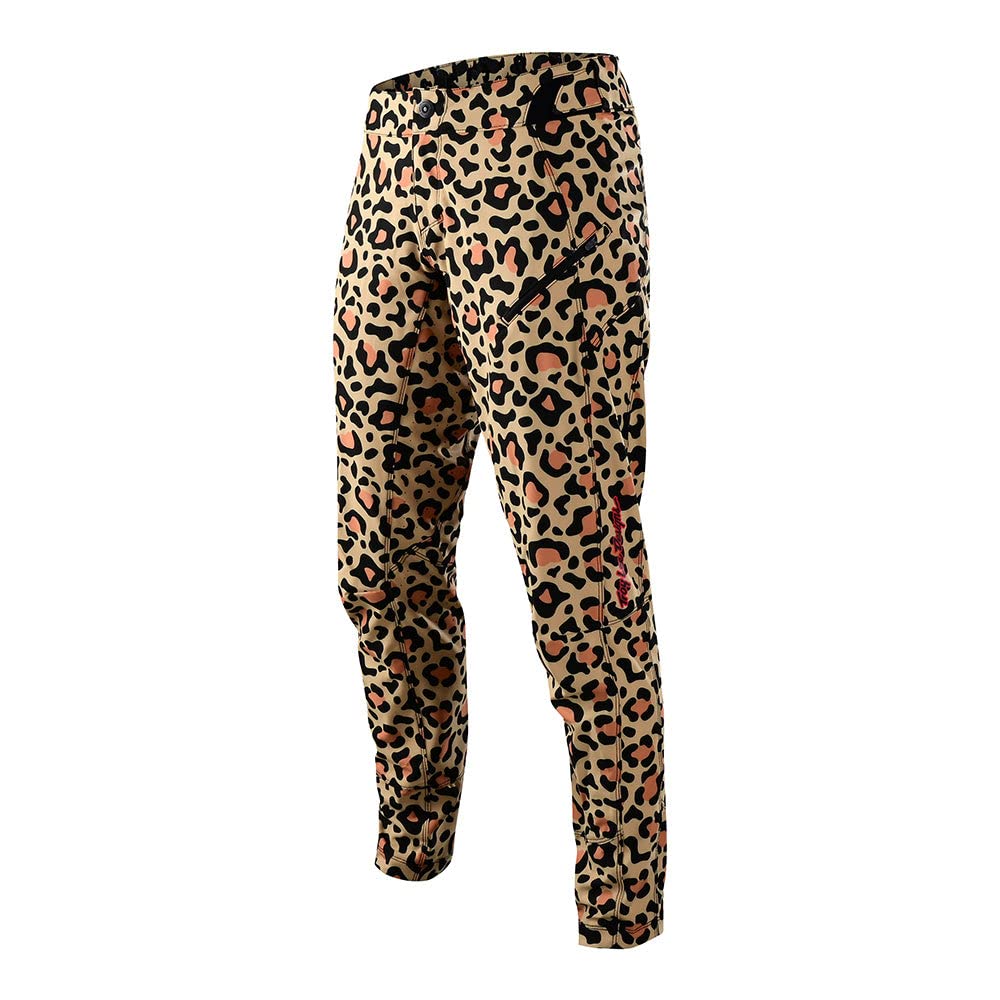 Troy Lee Designs Mountain Bike Cycling Bicycle Riding MTB Pants for Women, Lilium Pant (MD, Leopard Bronze)