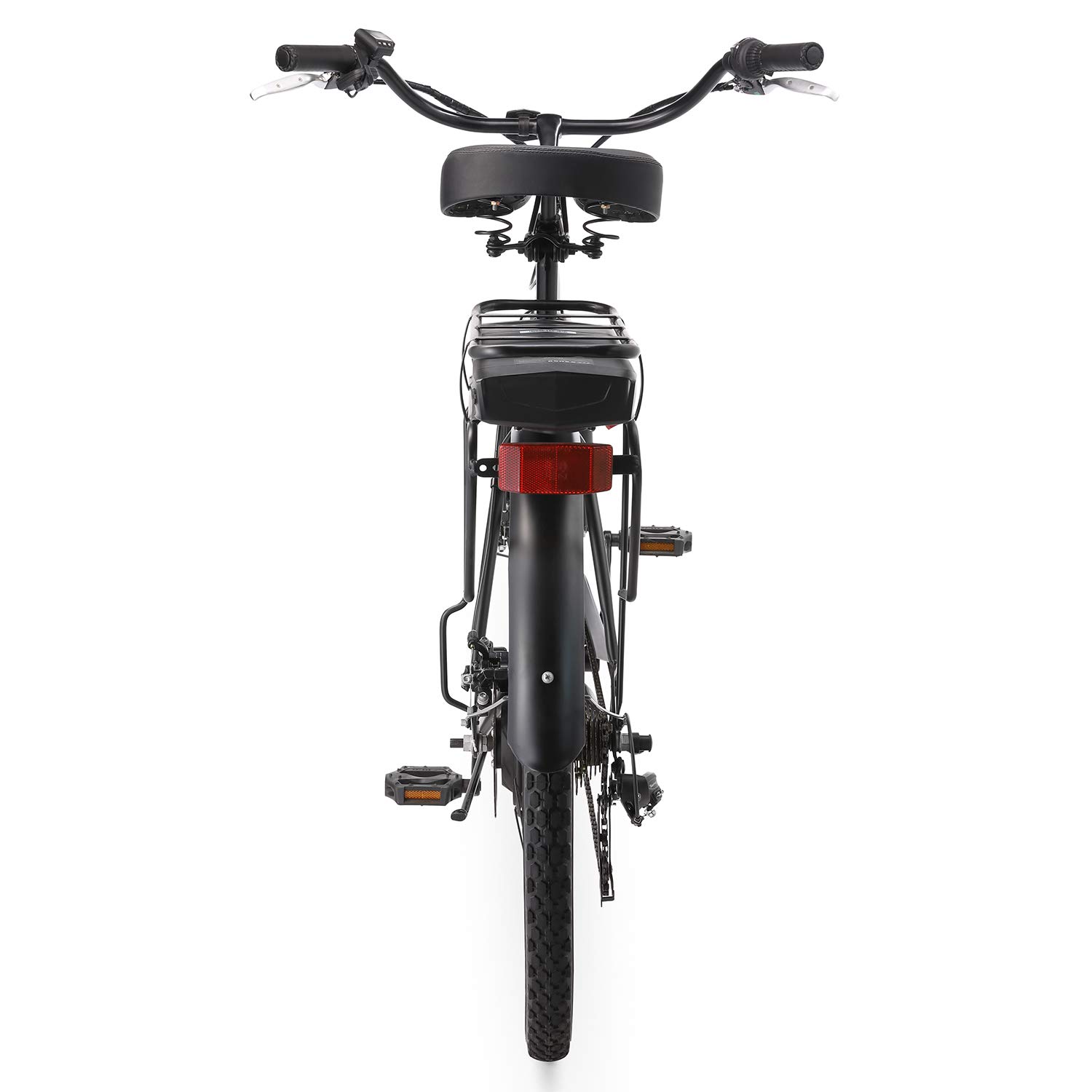 sixthreezero Around the Block Men's Electric Bicycle, 7-Speed Beach Cruiser eBike with Rear Rack, 500/250 Watt Motor, 26 Inch Wheels