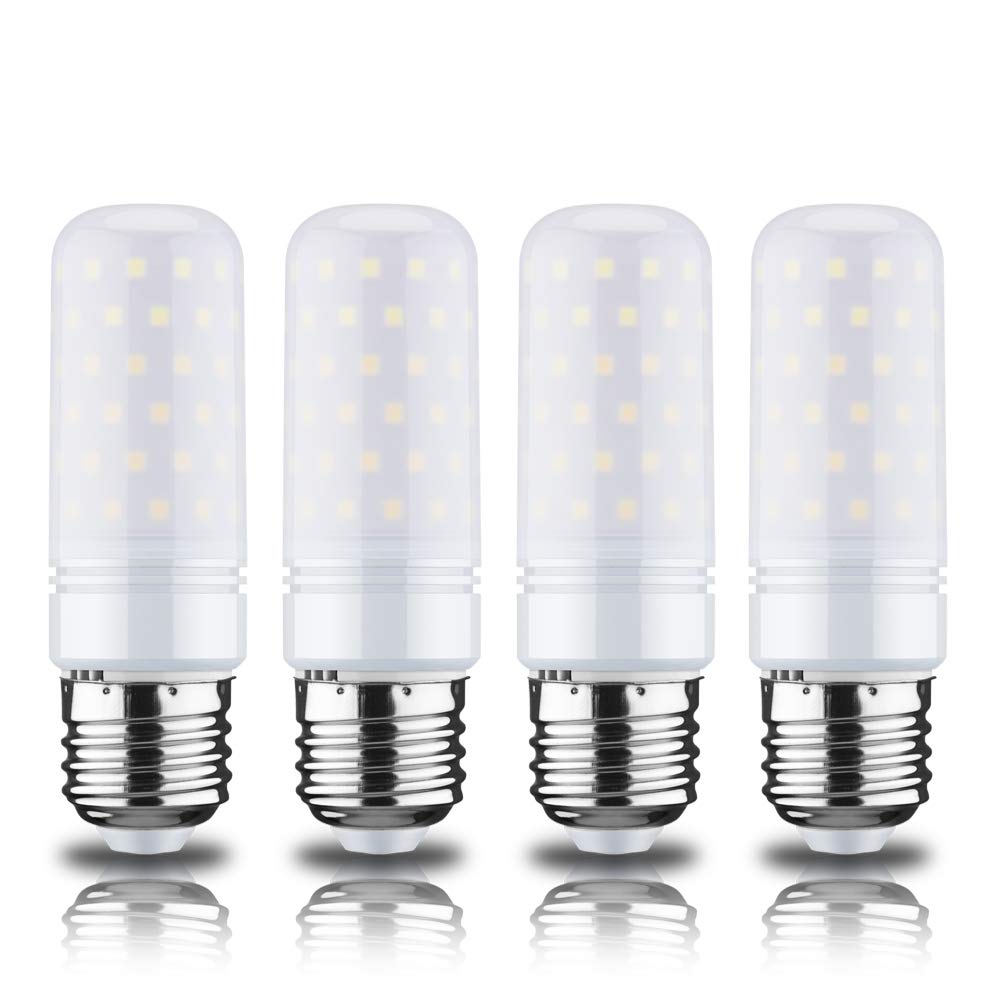Rayhoo E26 E27 LED Light Bulbs Daylight 12W 1200 Lumens Incandescent 100-120W Bulb Equivalent, AC 85~265V, White 6000K, 4 Pack