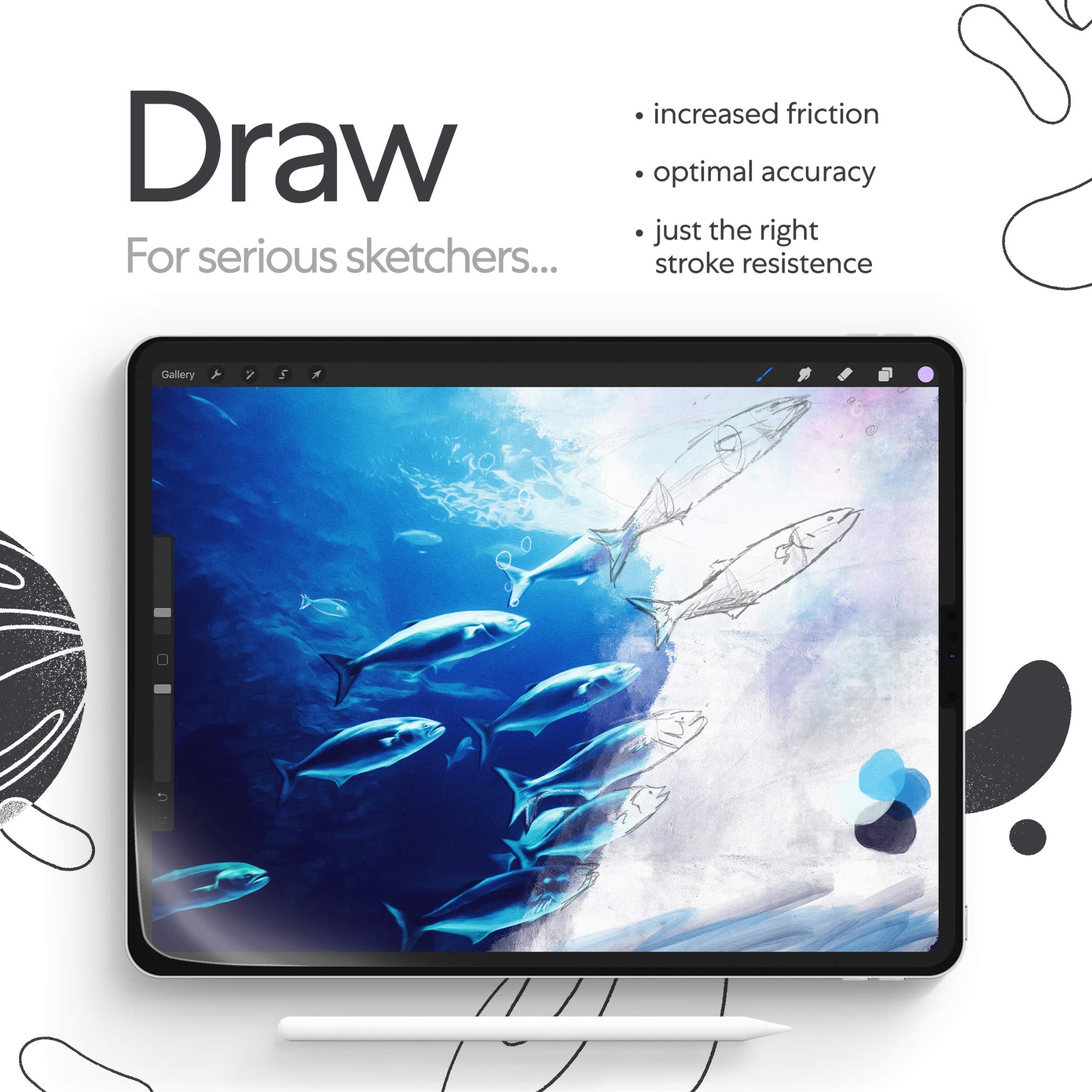Paperlike 2.0 (2 Pieces) for iPad Pro 12.9 Inch - Matte Screen Protector for Drawing, Writing, and Note-taking