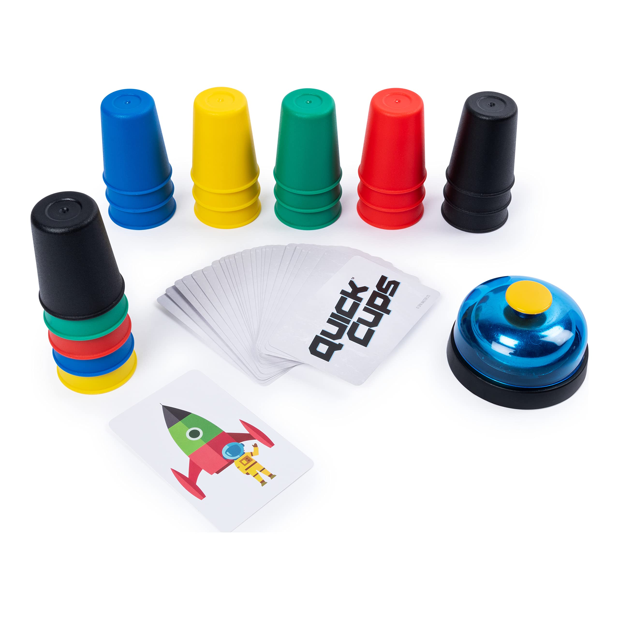Quick Cups, Match βnβ Stack, Cup Stacking Family Game for Kids Aged 6 and up, by Spin Master Games