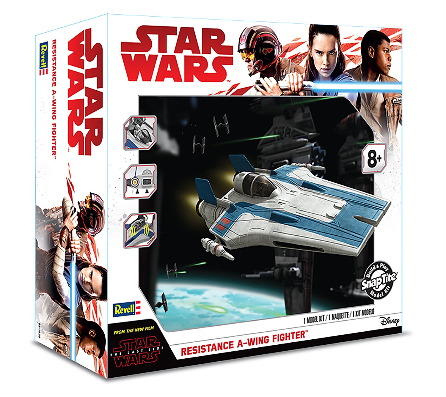 Revell Snaptite Build and Play Star Wars: The Last Jedi! Resistance A-wing Fighter