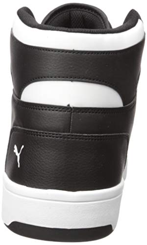 PUMA Mens Rebound Layup Sneaker, PUMA Mens black-PUMA Mens white, 7