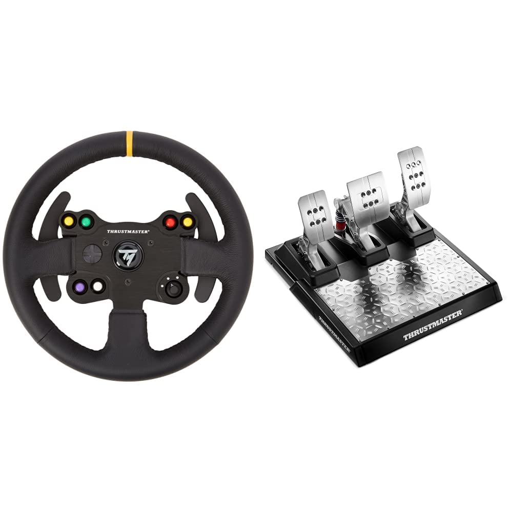 Thrustmaster Leather 28GT Wheel Add-On + T-LCM Pedals Bundle