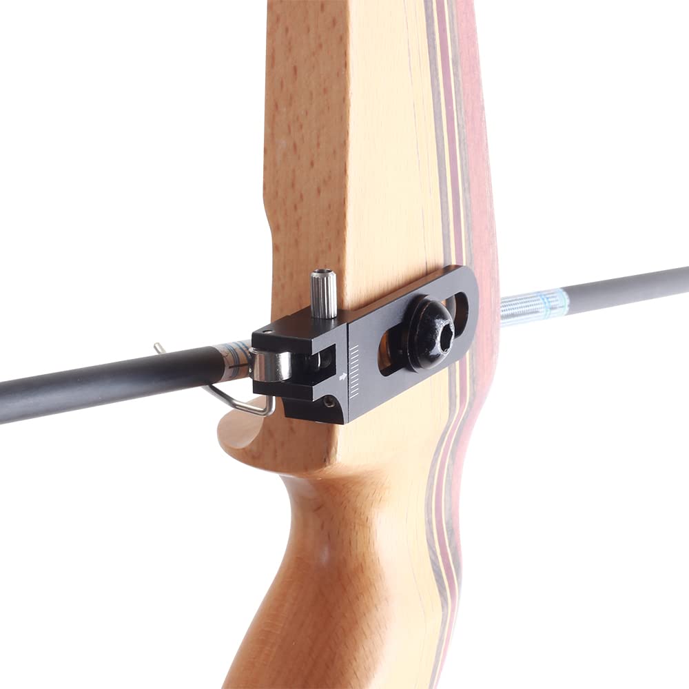 SOPOGER Archery Recurve Bow Magnetic Arrow Rest Screw on Micro Arrow Rest Right Hand for Hunting Target Shooting Outdoor Accessories (Black)
