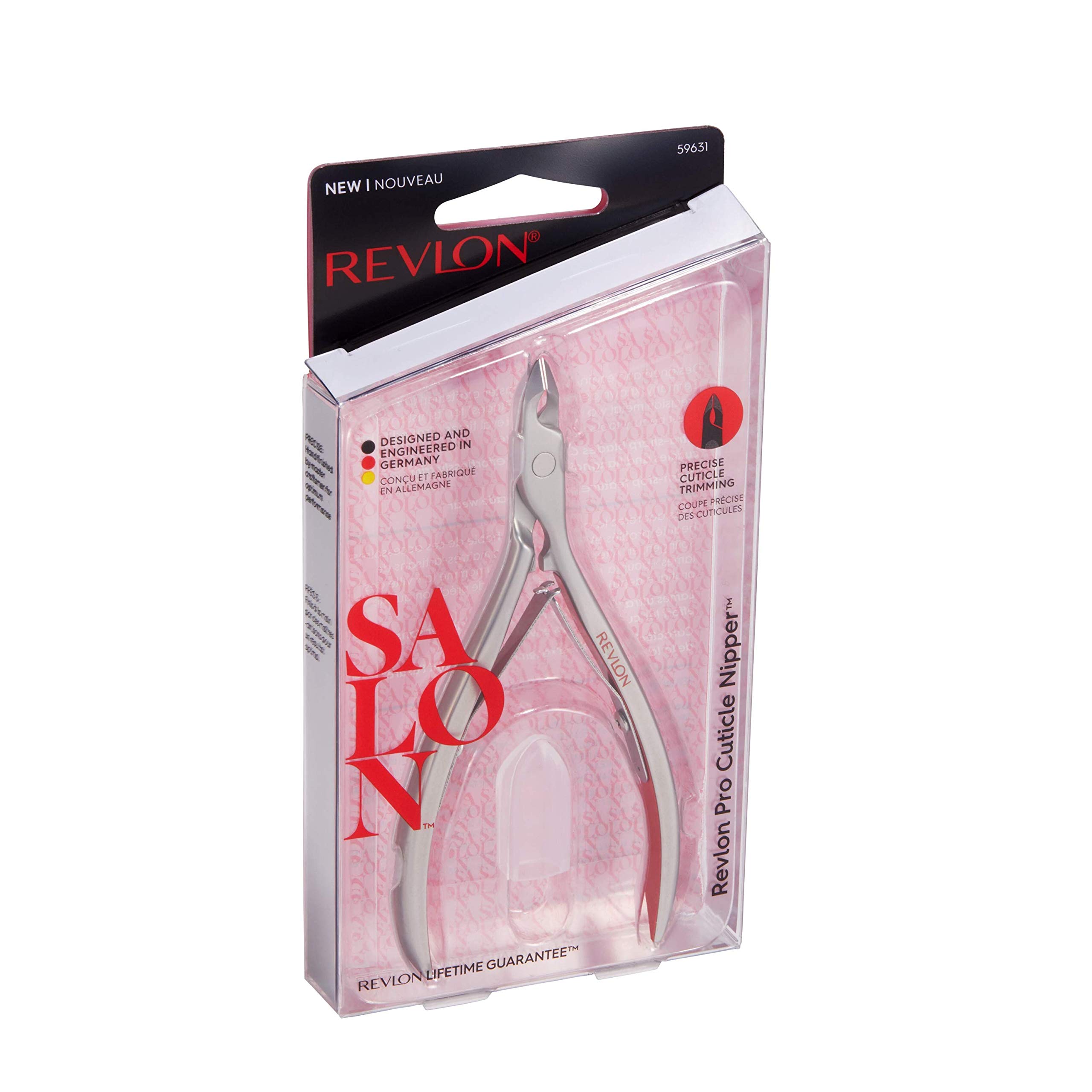 Revlon Cuticle Trimmer, Salon Professional Cuticle Remover Tool, Nail Care, Ultra Sharp High Precision Blade, Stainless Steel (Pack of 1)