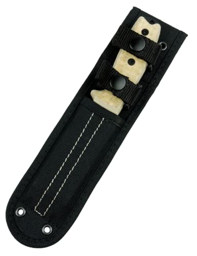 Ontario Knife Company 8665 Rat-3 Plain Edge with Black Nylon Sheath, Black/Tan, One Size