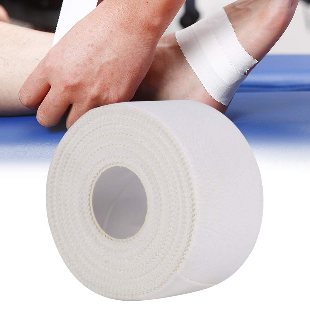 Sport Tape, 1 Roll Professional White Athletic Trainer Care Tape Sport Binding Strapping Joints Support for Athletic Protective Binding or Joint Supporting, Safe and Breathable