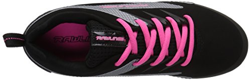 Rawlings Girl's Capture Baseball Shoe, Black/Pink, 1.0 M US Little Kid