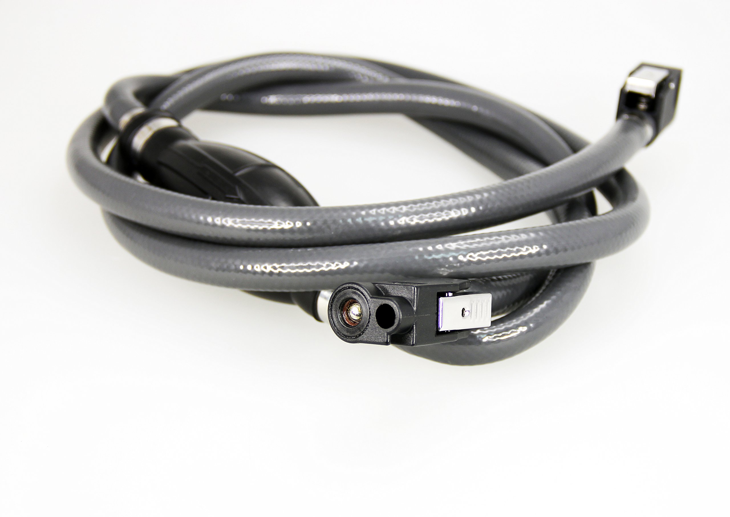 Pactrade Marine Grey Durable Fuel Line Assembly Hose Barbs Rubber Primer Bulb Lengthy 7 ft feet Resistant Material Cover Fuel Flow (3/8" Hose, Mercury Connectors)