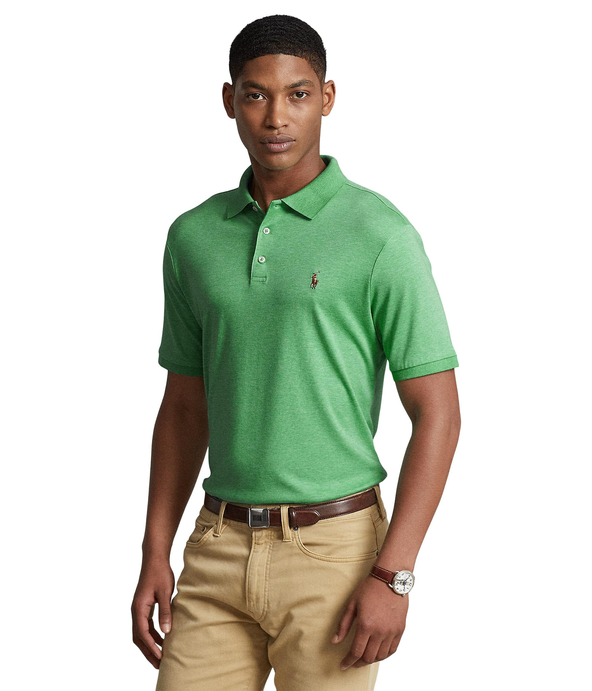 Polo Ralph Lauren Men Medium Fit Soft Touch Polo Shirt, Newport Navy, Large
