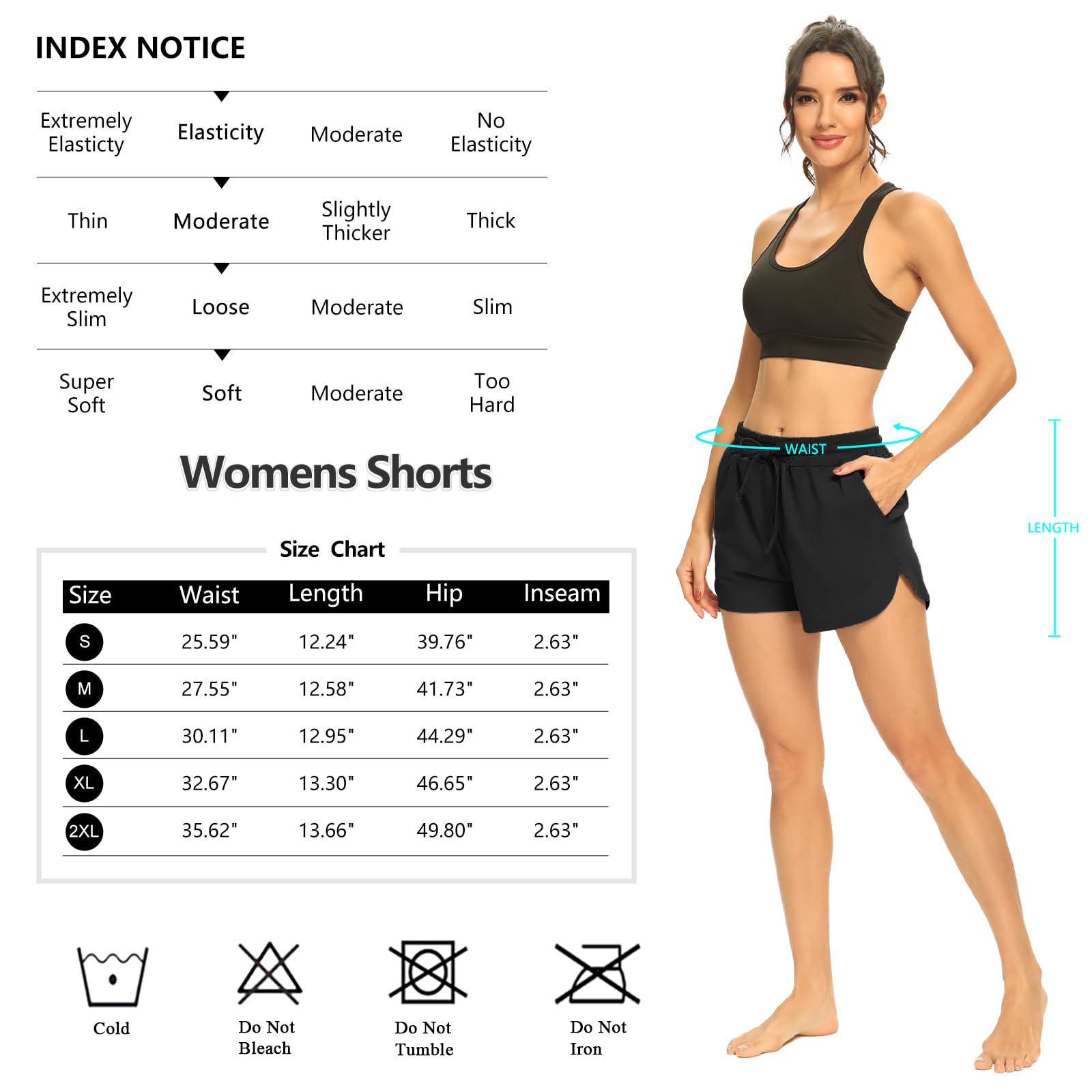 THANTH Womens 3" Yoga Shorts Elastic Waist Comfy Lounge Pajamas Workout Running Terry Jersey Shorts with Pockets Black M