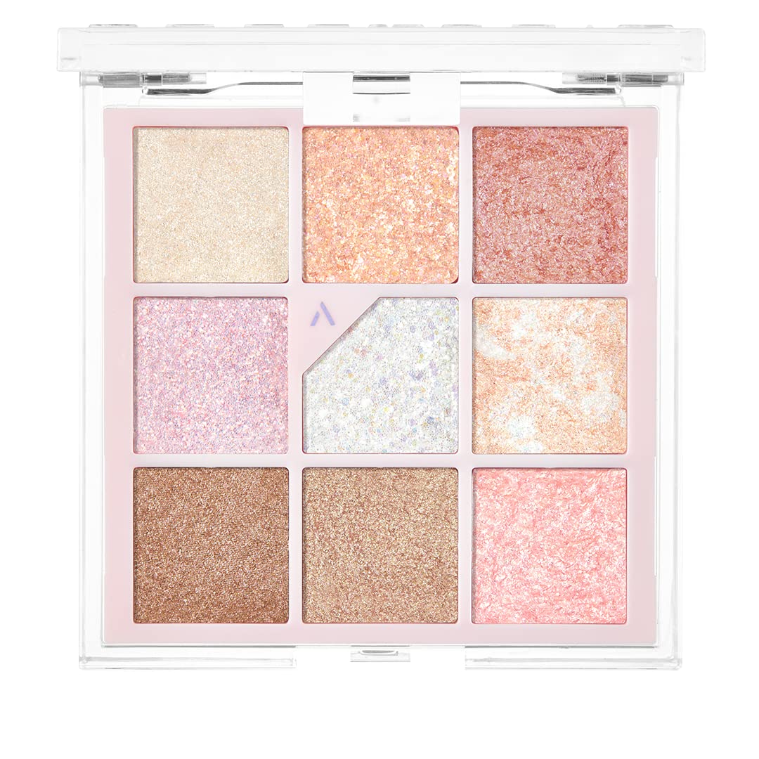 UNLEASHIA Glitterpedia Eye Shadow Palette|Point Makeup Vegan|Korean Cosmetics|Daily|matte|glitter|shimmer|pearl|daily|party|sparkling⦠(NO.1 All of Glitter)