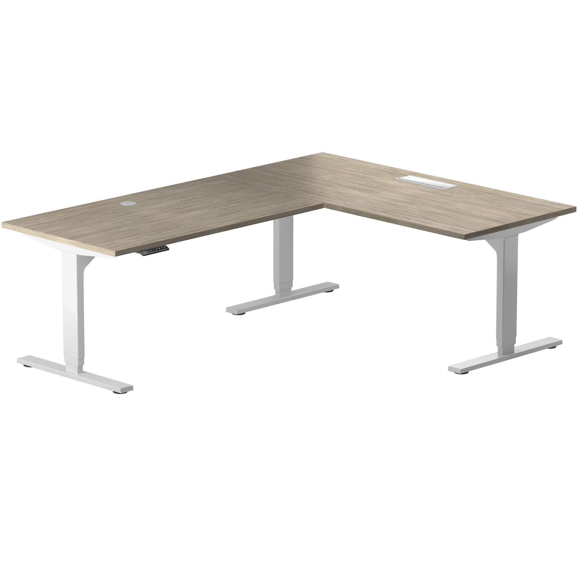 Progressive Desk Standing Desk l Shape 78x60, Corner Adjustable Height Desk, Sit Stand Home Office Desk Electric.