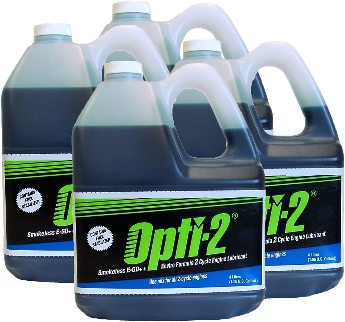 Opti-2 20044 1 Gallon 2-Cycle Engine Lubricant w/ Fuel Stabilizer - Case of 4