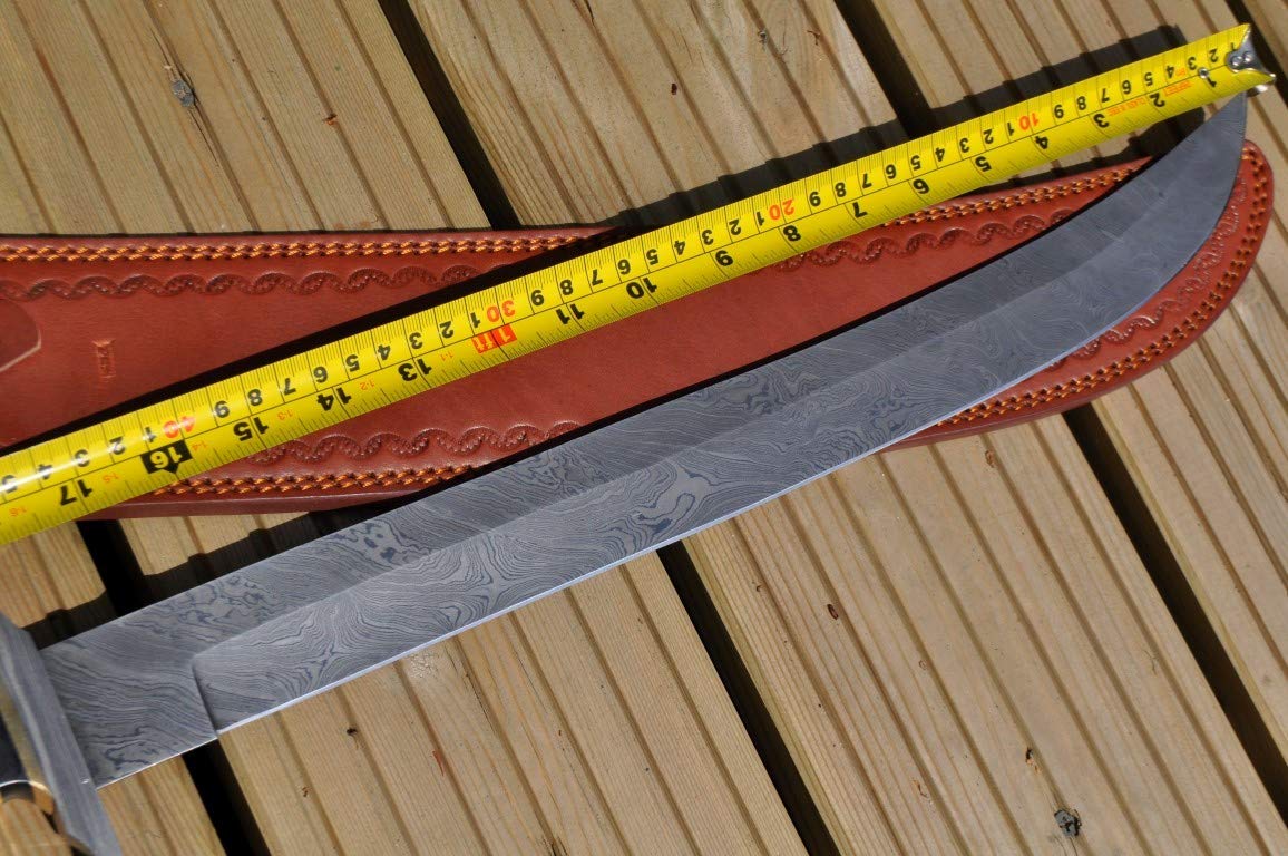 Perkin Outstanding Value - Custom Handmade Damascus Hunting Knife - Mini Sword