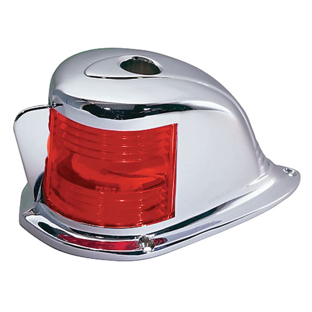 Perko 1218DP0CHR Chrome-Plated Horizontal-Mount Bi-Color Light, 1-5/8"H. Base: 6-3/4" x 3-7/8"