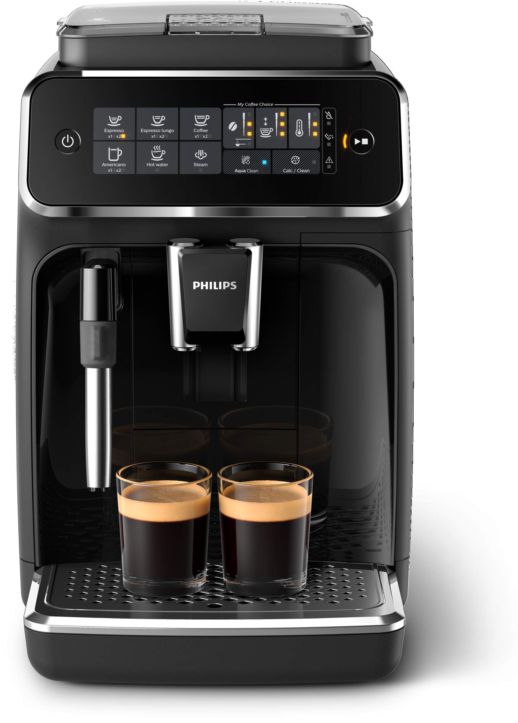 Philips 3200 Series Fully Automatic Espresso Machine w/Milk Frother, Black, EP3221/44 with Philips Saeco AquaClean Filter Single Unit, CA6903/10