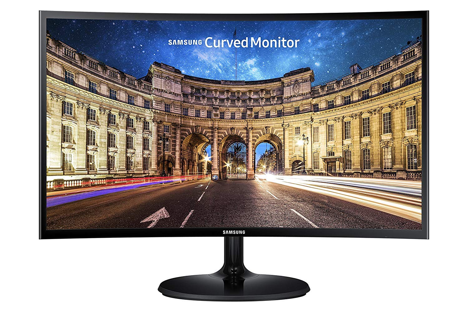 SAMSUNG LC24F392FHNXZA 24-inch Curved LED Gaming Monitor (Super Slim Design), 60Hz Refresh Rate w/AMD FreeSync Game Mode (Renewed)