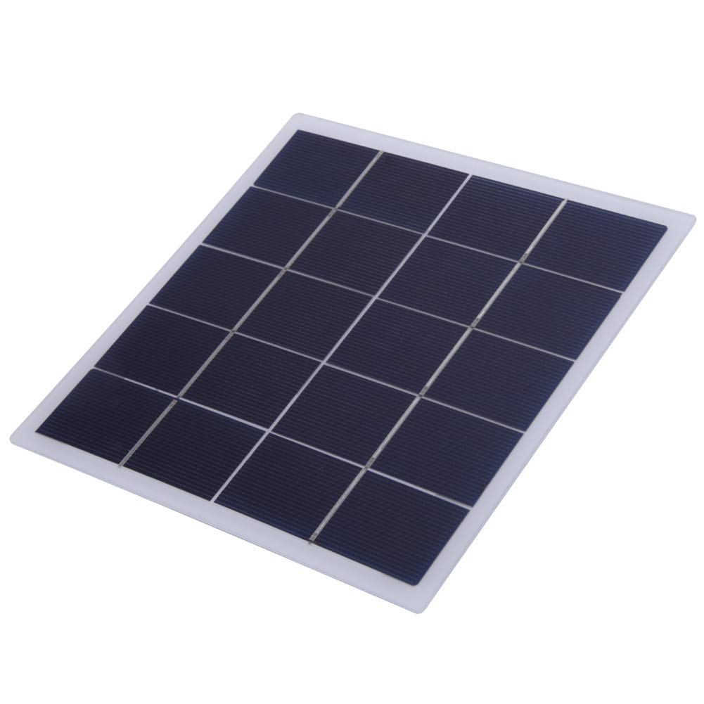 Polycrystalline Silicon Solar Panel 4W 5V 172x175x2MM Portable Solar Power Panel Solar Panel Cell for Advertising Lights for Home Lights for Electric Fans (4W)