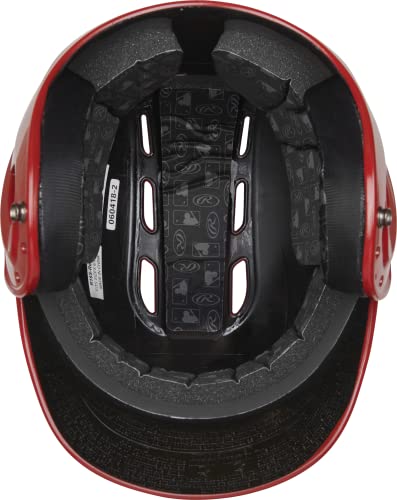 Rawlings | R16 VELO Baseball Batting Helmet | Senior (6 7/8" - 7 5/8") | Scarlet